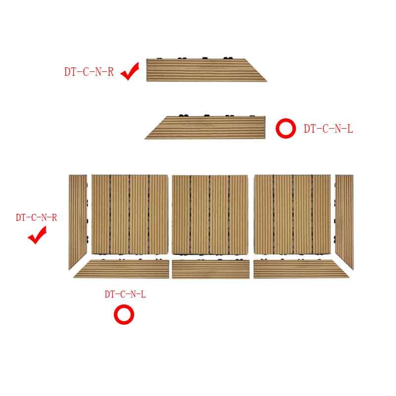 WPC Decking Tile - Corner Ramp - Natural – Flecor Australia
