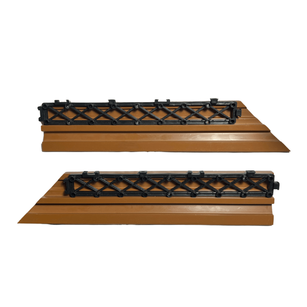 WPC Decking Tile - Corner Ramp - Natural – Flecor Australia